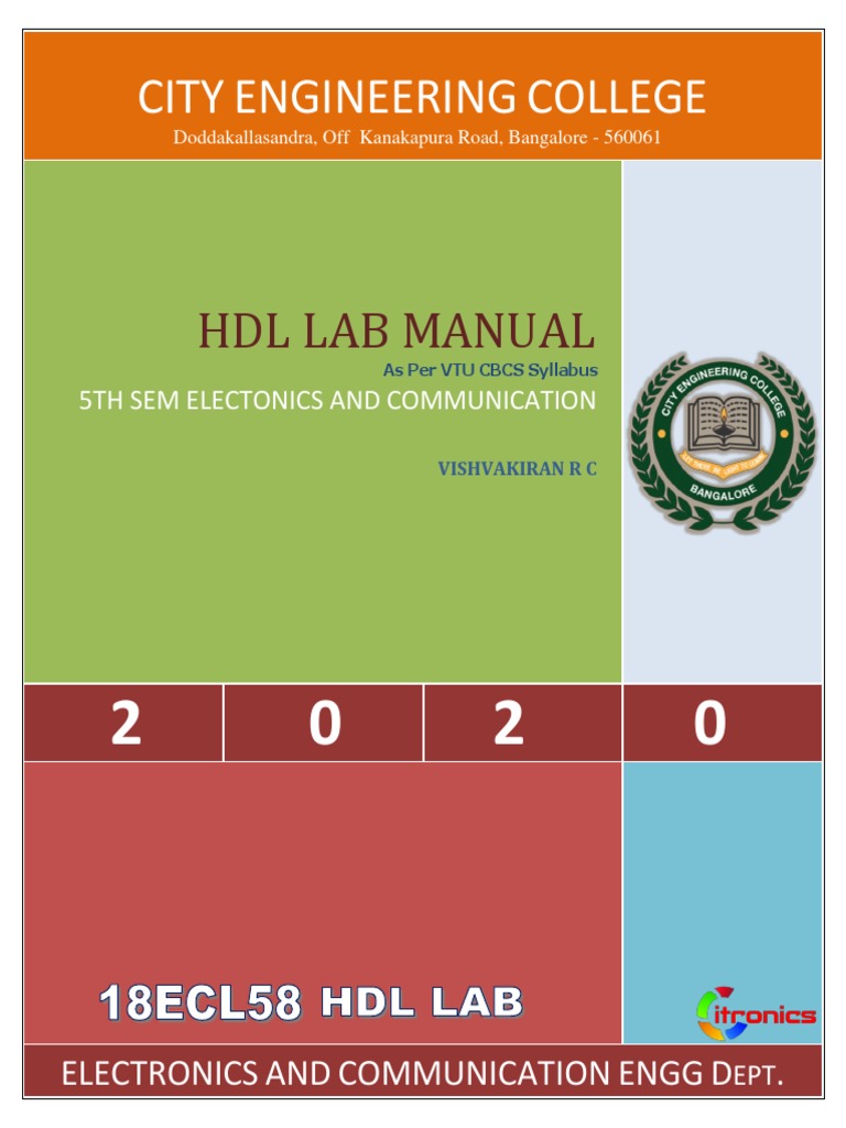HDL Lab Manual for 5th Sem ECE | PDF | Electrical Engineering ...