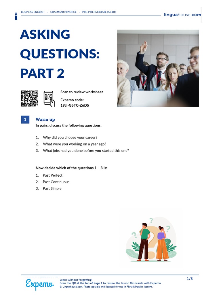 Asking Questions Part 2 British English Teacher | PDF | Question ...