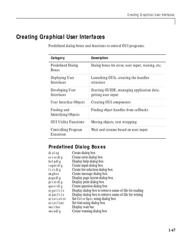 Matlab Gui | PDF | Graphical User Interfaces | Menu (Computing)