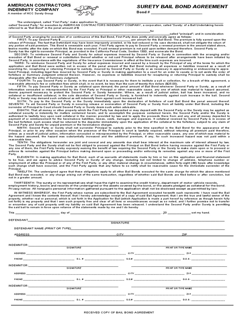 Bail Bond Release Paperwork | PDF | Surety | Bail