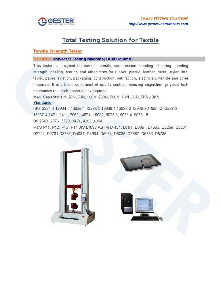 Comprehensive Textile Testing Solutions | PDF | Dyeing | Textiles