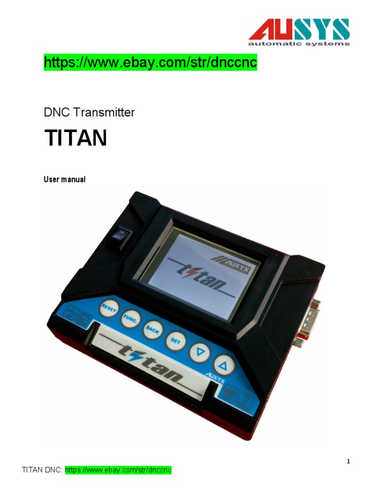 DNC TITAN Manual | PDF | Computer File | Usb