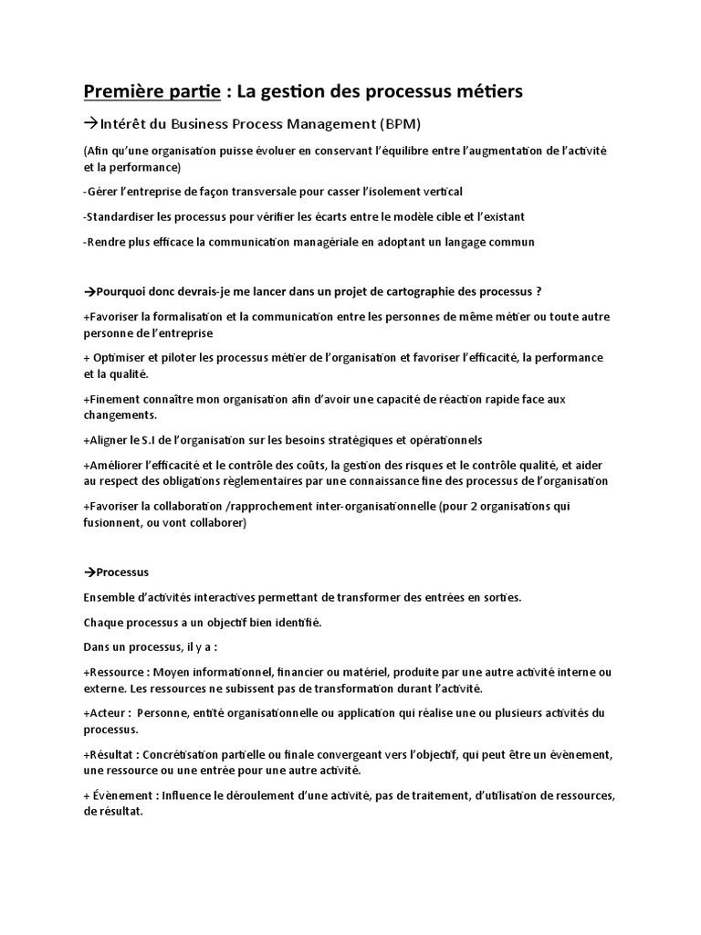 BPMN | PDF | Processus d'affaires | Gestion de processus