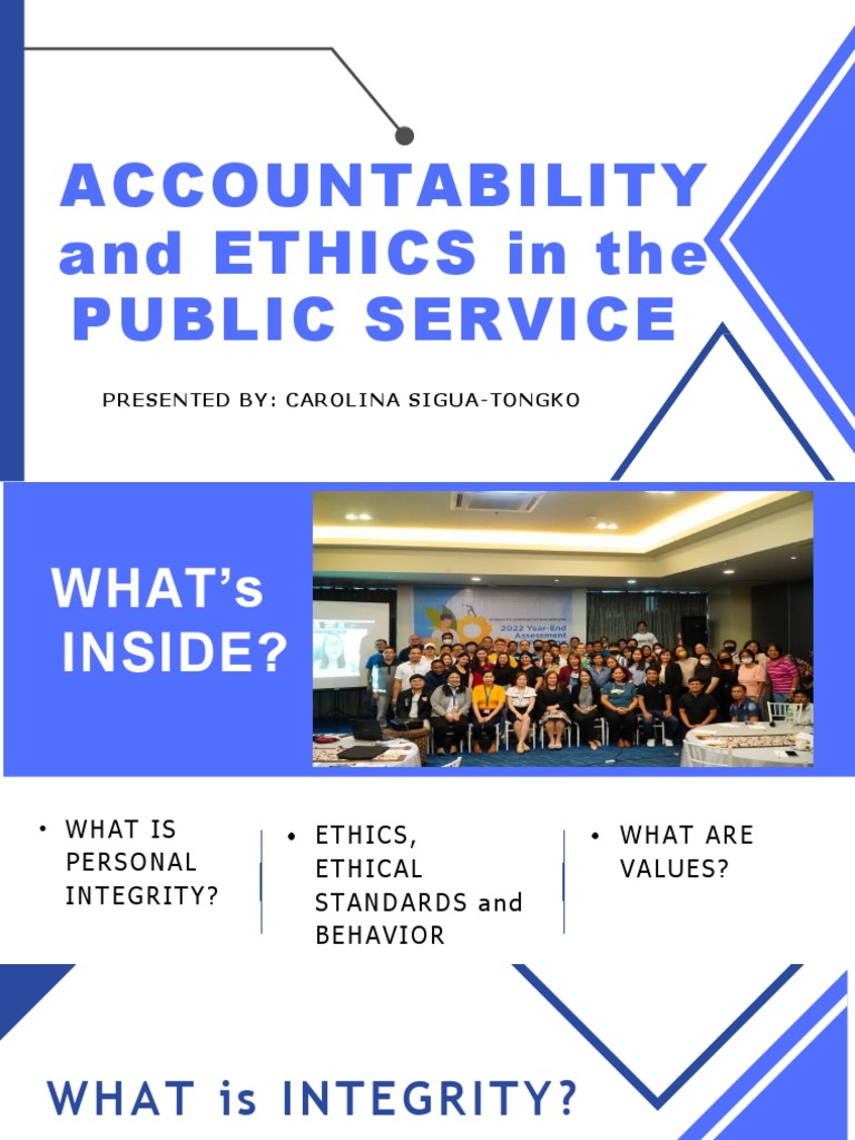 Strengthening Integrity in the Public Sector: A Discussion on Ethics ...