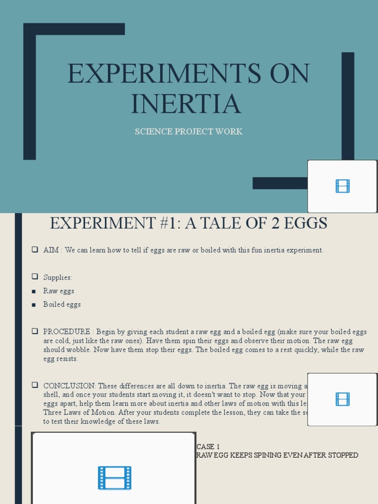 Experiments On Inertia | PDF | Force | Inertia