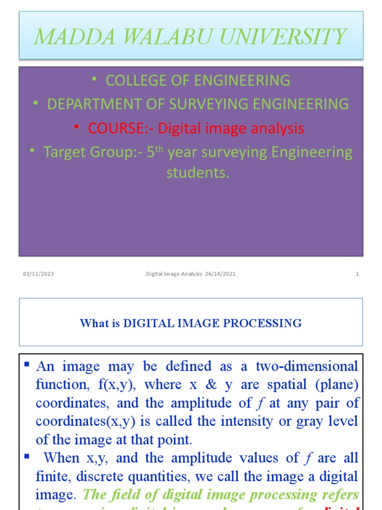 DIA-Chapter One | PDF | Digital Image | Image