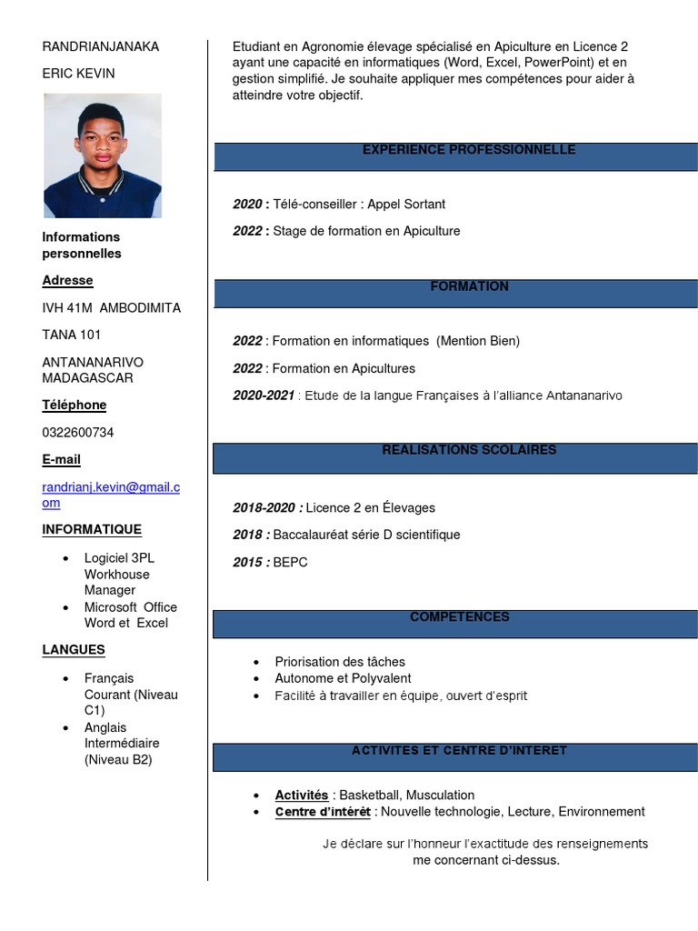 CV Kévin | PDF