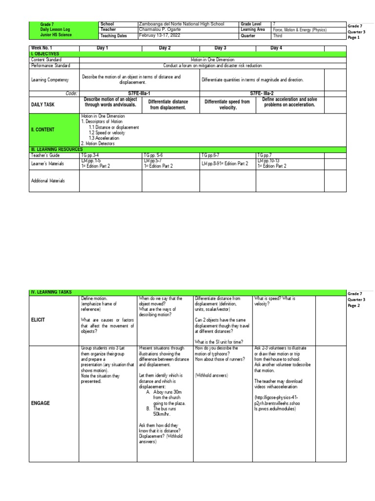 Grade 7 Physics: Motion & Acceleration | PDF | Velocity | Speed