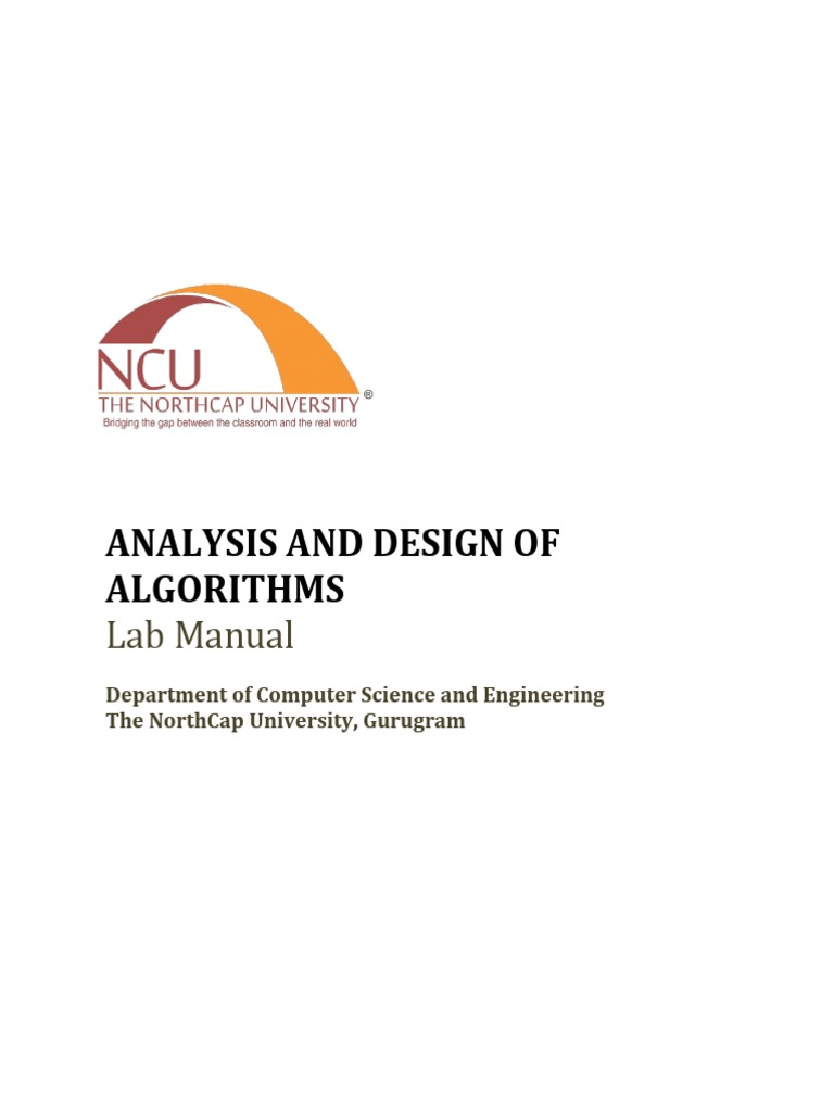 13.lab Manual - ADA - CSL230 - Final | PDF | Computational Complexity Theory | Theoretical ...