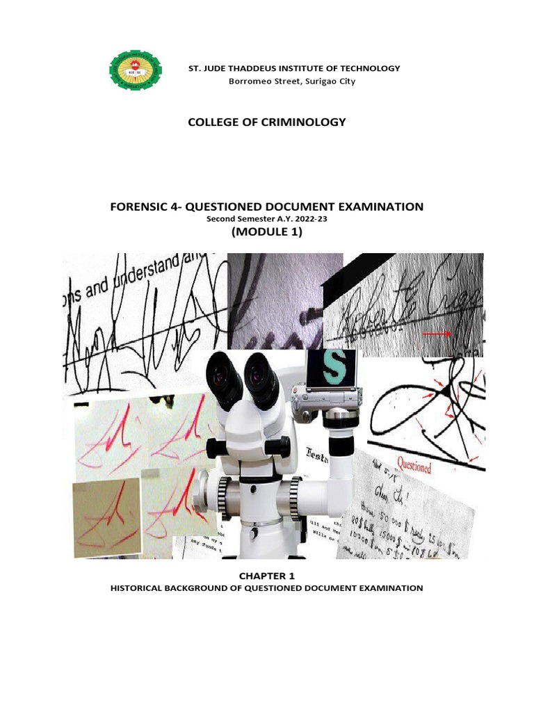 Forensic 4 Module Prelim Pdf Pen Ink