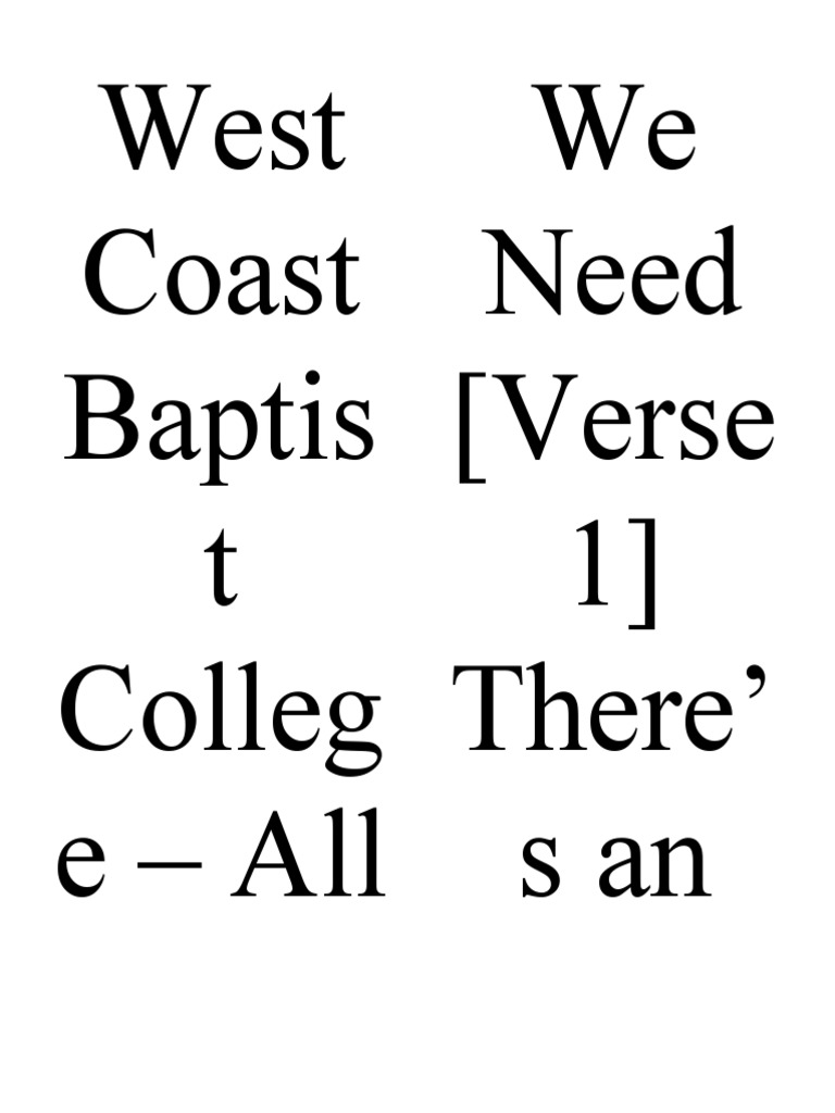 All We Need Lyrics | PDF | Song Structure | Religious Belief And Doctrine