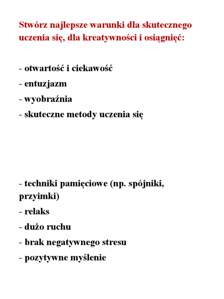 Strategie Uczenia Się | PDF