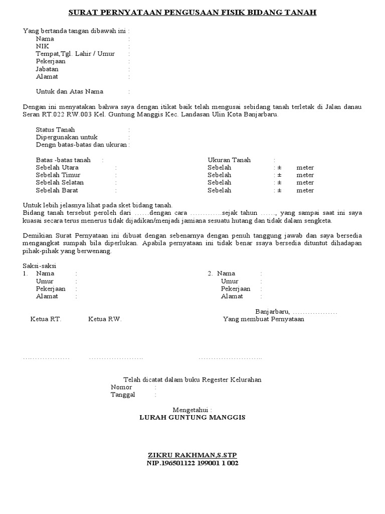 Yang Bertanda Tangan Dibawah Ini | PDF