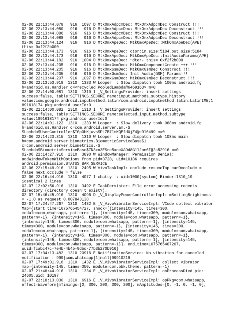 Log | PDF | Computer Science | Operating System Technology