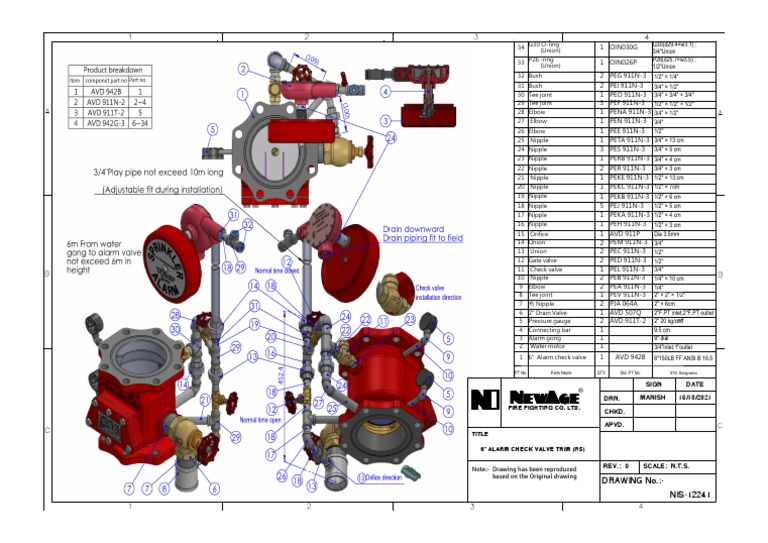 6 Alarm Check Valve Trim (NS) | PDF | Hydraulic Engineering | Fluid ...