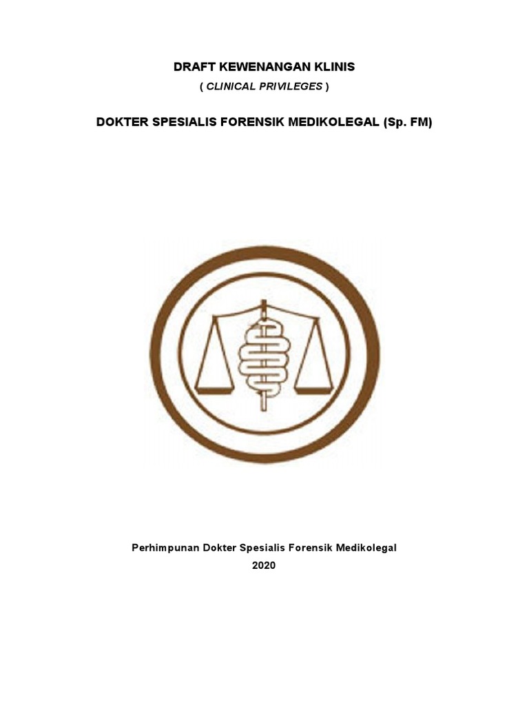 Kewenangan Klinis Dokter Forensik Medikolegal | PDF | Pengembangan Diri | Sains & Matematika