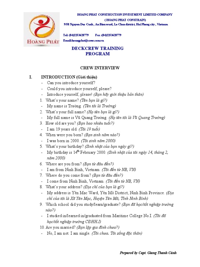 Deck Crew Training (OSD) - VQ Trư NG | PDF