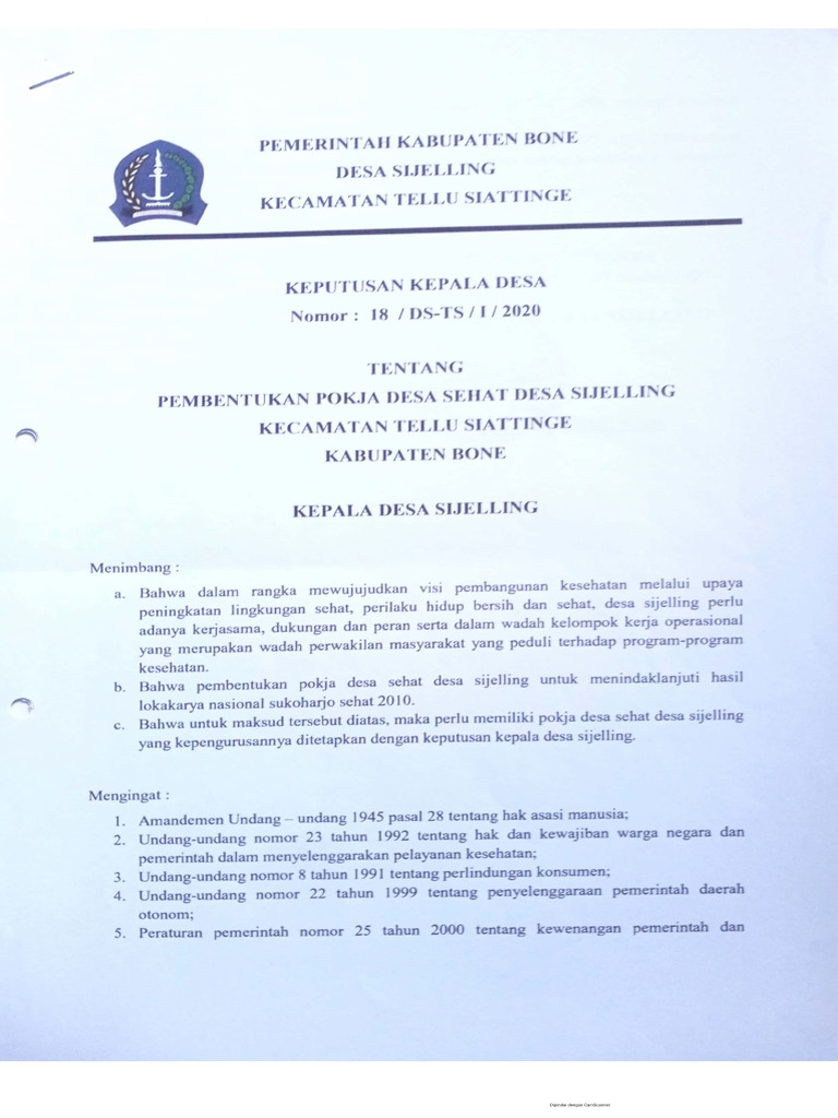 SK Kelompok Kerja (Pokja) Desa Sehat THN 2017 - 2022 | PDF SK Kelompok Kerja (Pokja) Desa Sehat THN 2017 - 2022 | PDF