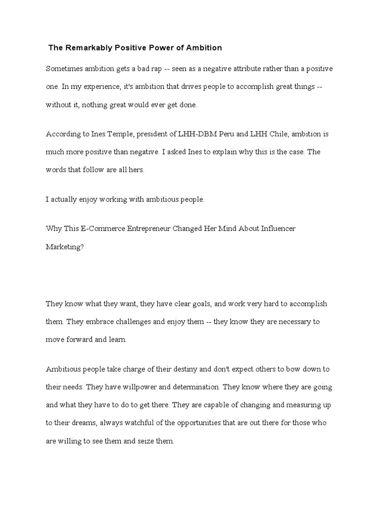 AMBITION | PDF | Social Psychology | Cognitive Science