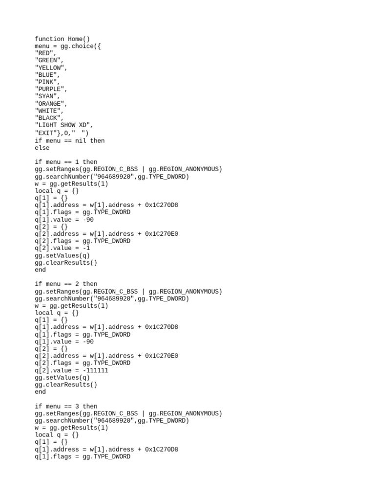 RobotBodySimpleColours Lua | PDF | Color | Vision