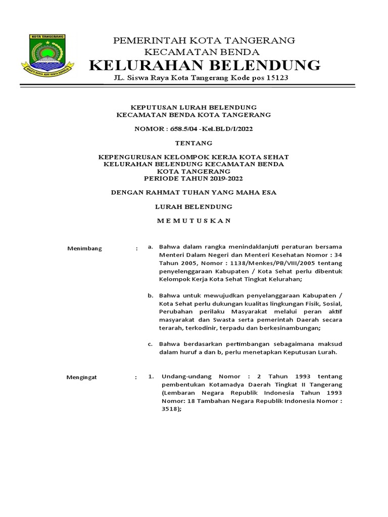 SK Fkts Baru | PDF | Pengelolaan Keuangan & Uang | Griya & Taman