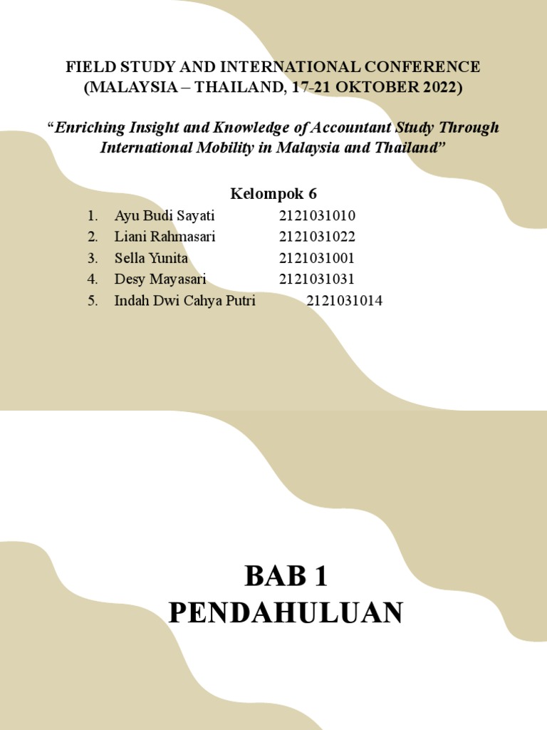 KELOMPOK 6 - SEMINAR PROBLEMATIKA AKUNTANSI GLOBAL Malaysia Thailand | PDF