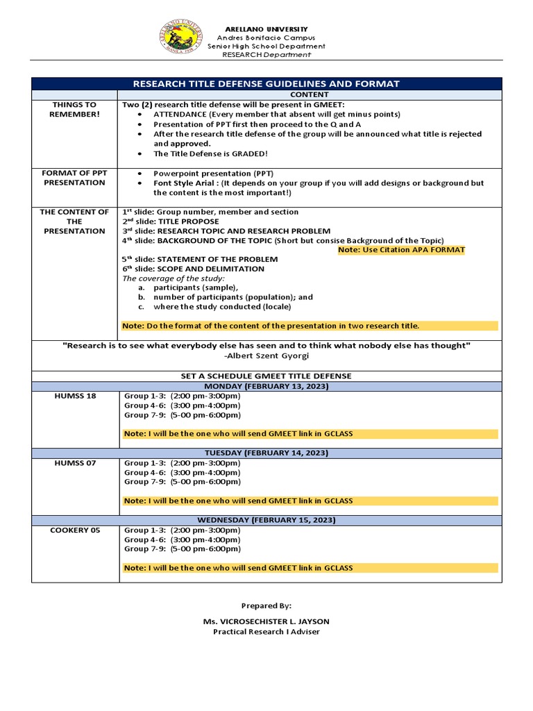 RESEARCH-TITLE-DEFENSE-GUIDELINES-AND-FORMAT (1) | PDF | Microsoft ...