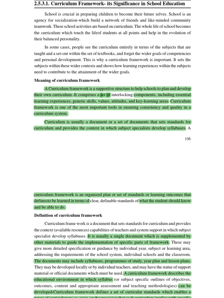 Concept of Curriculum (Difference Between Curriculum Framework ...