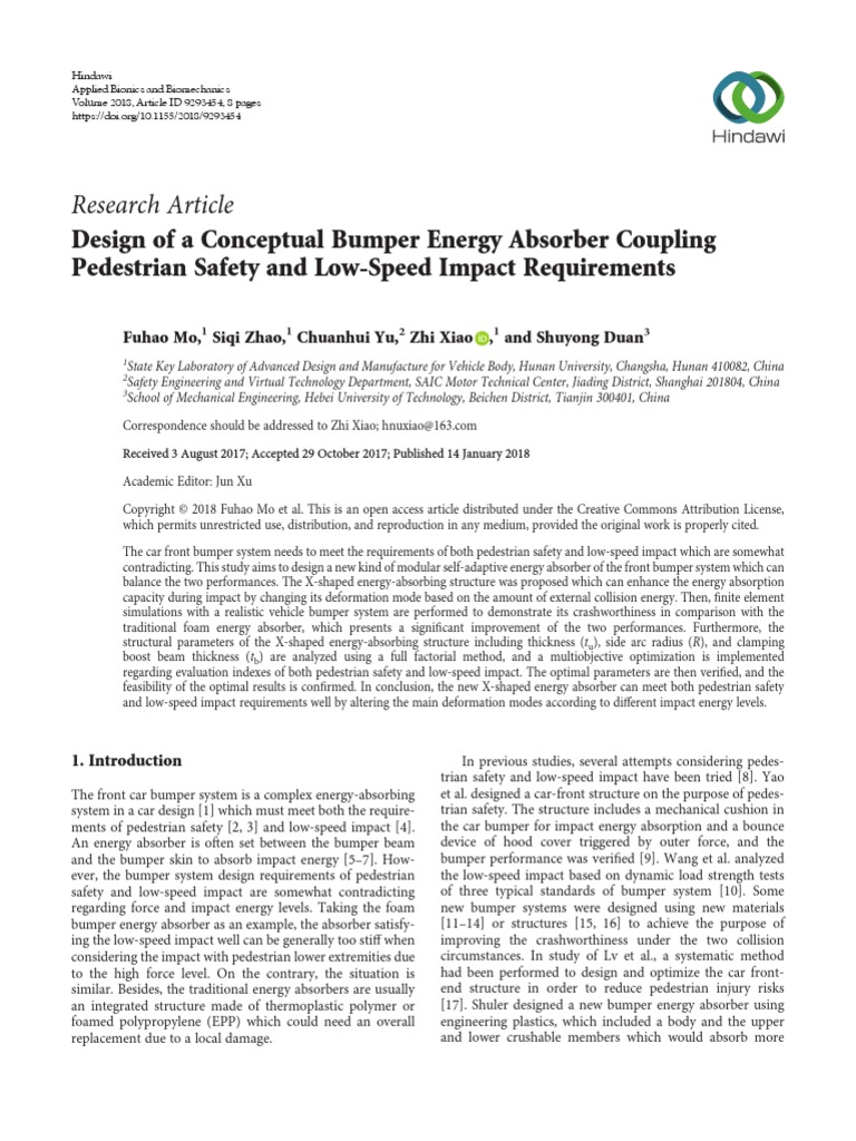 Energy Absorber in Bumper X Shape | PDF | Composite Material ...