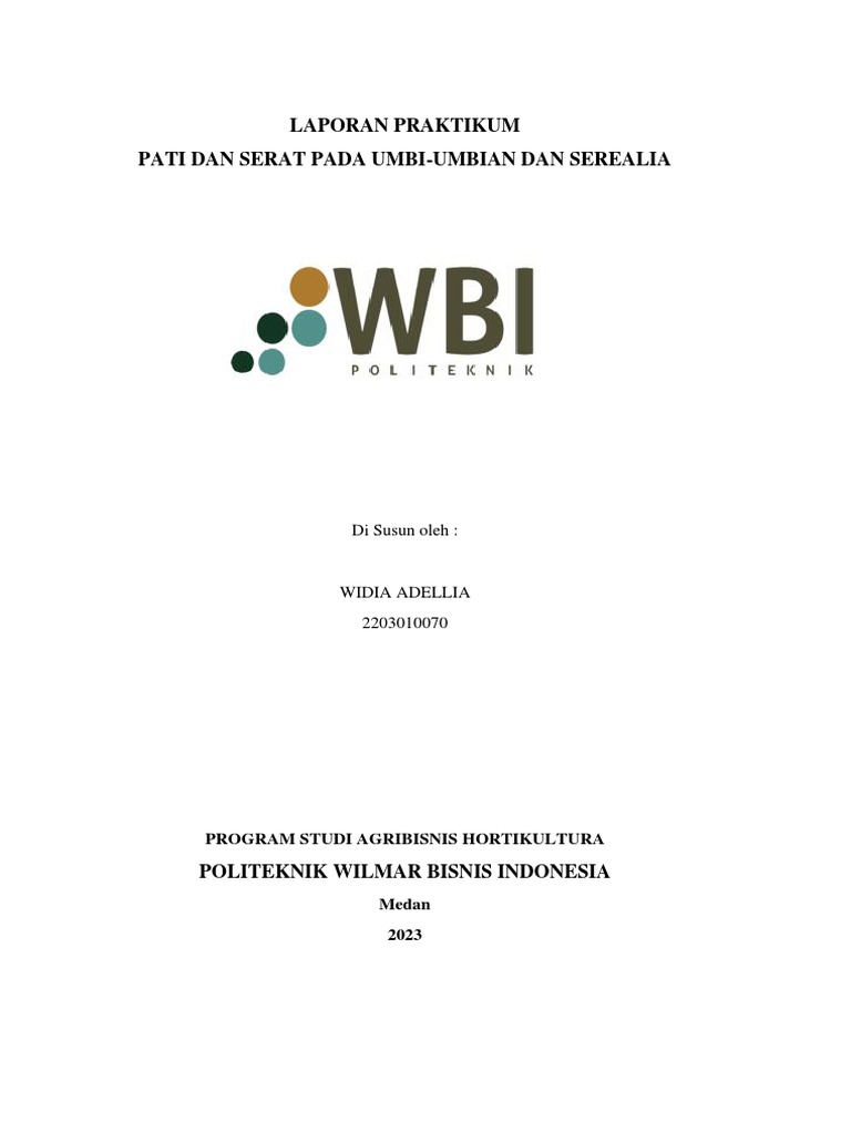 Laporan Praktikum - Serat Dan Pati - Widia | PDF