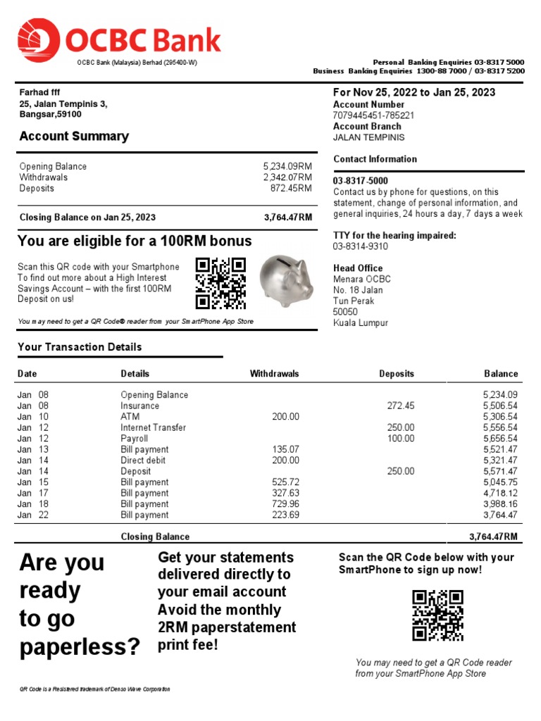OCBC - Copy (2) | PDF | Qr Code | Banks