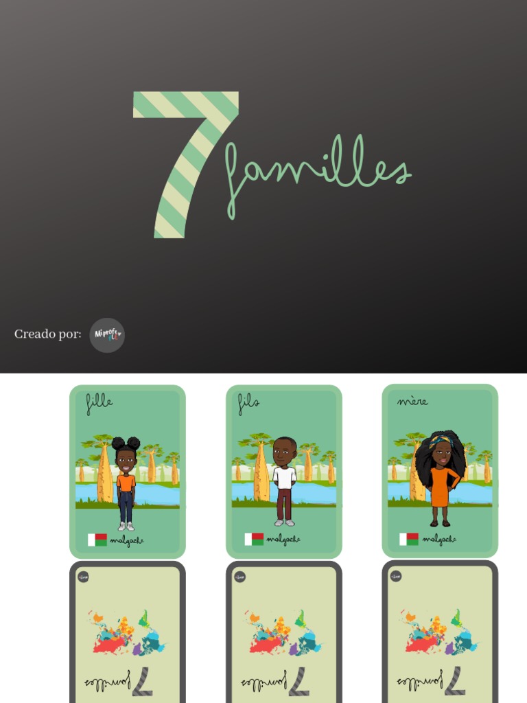 Jeu des 7 familles à imprimer | PDF | Livres de cuisine, nourriture et vin