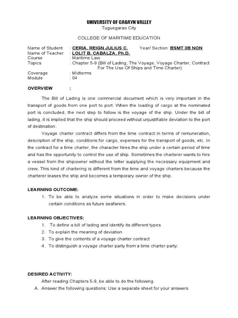 MarLaw 4 Act | Download Free PDF | Bill Of Lading | Common Law