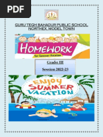 Class 1 Holiday Homework Assignments | PDF