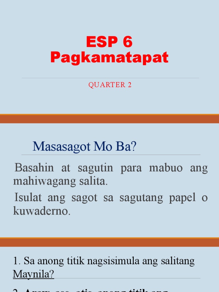 ESP 6-Q2 WK 10 | PDF