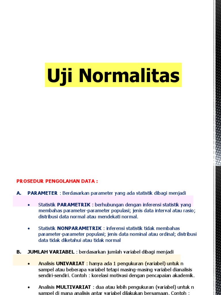 Uji Normalitas | PDF | Pengembangan Diri
