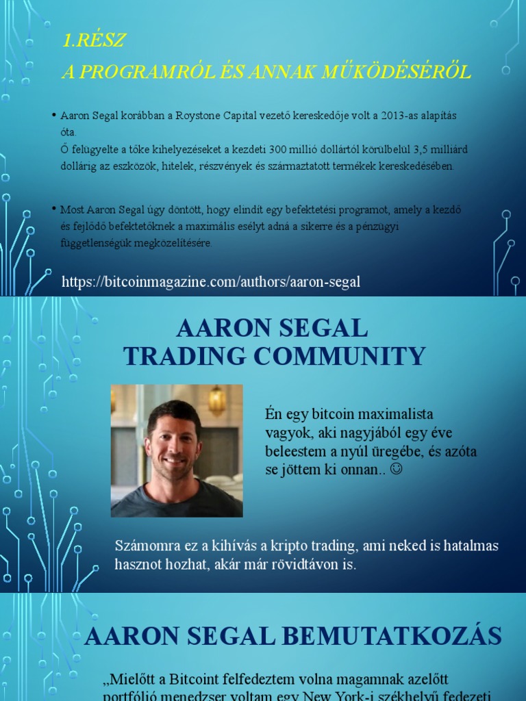 AARON SEGAL Trading Prezentáció - DZ | PDF