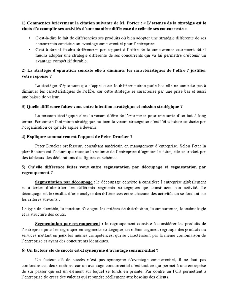 Management Stra | PDF | Gestion stratégique | Sous-traitance