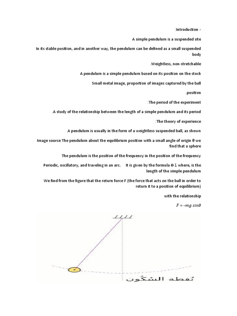Simple Pendulum Experiment Guide | PDF | Pendulum | Oscillation
