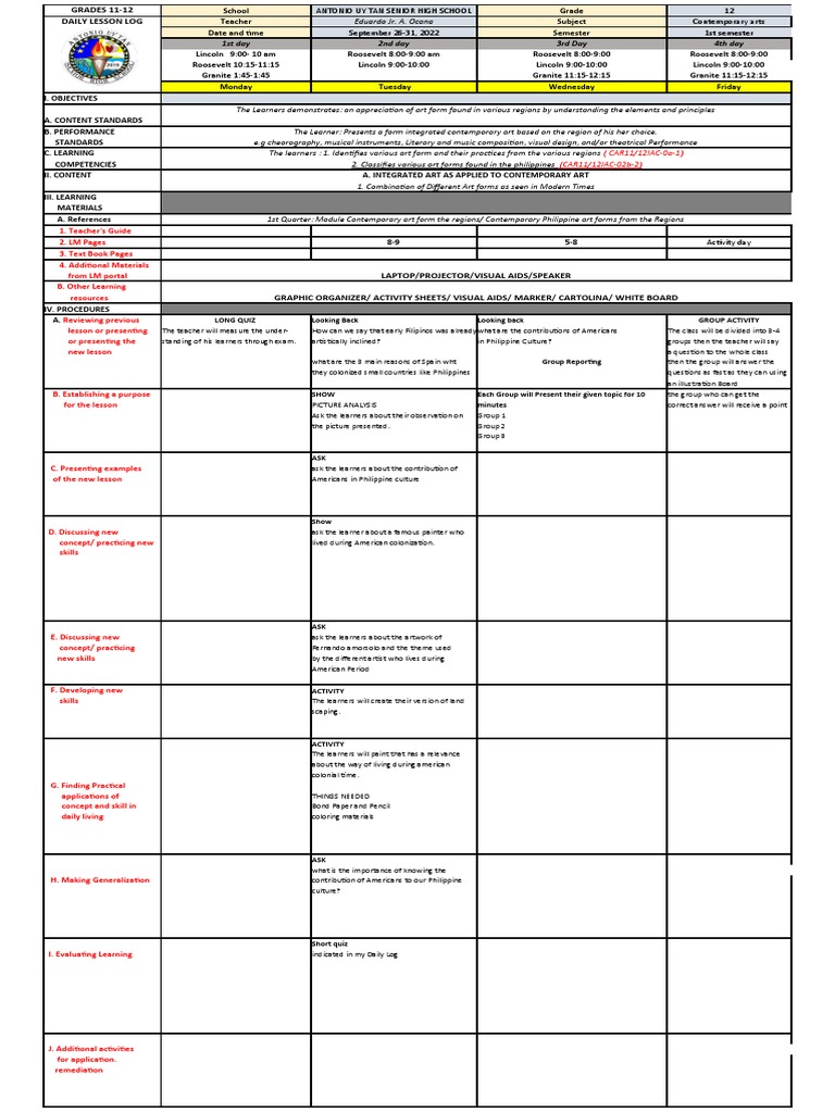 Cpar - DLL - Week 4 | PDF | Learning | Inquiry Based Learning Cpar - DLL - Week 4 | PDF | Learning | Inquiry Based Learning