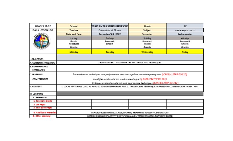 Cpar - Q2 Week6 | PDF