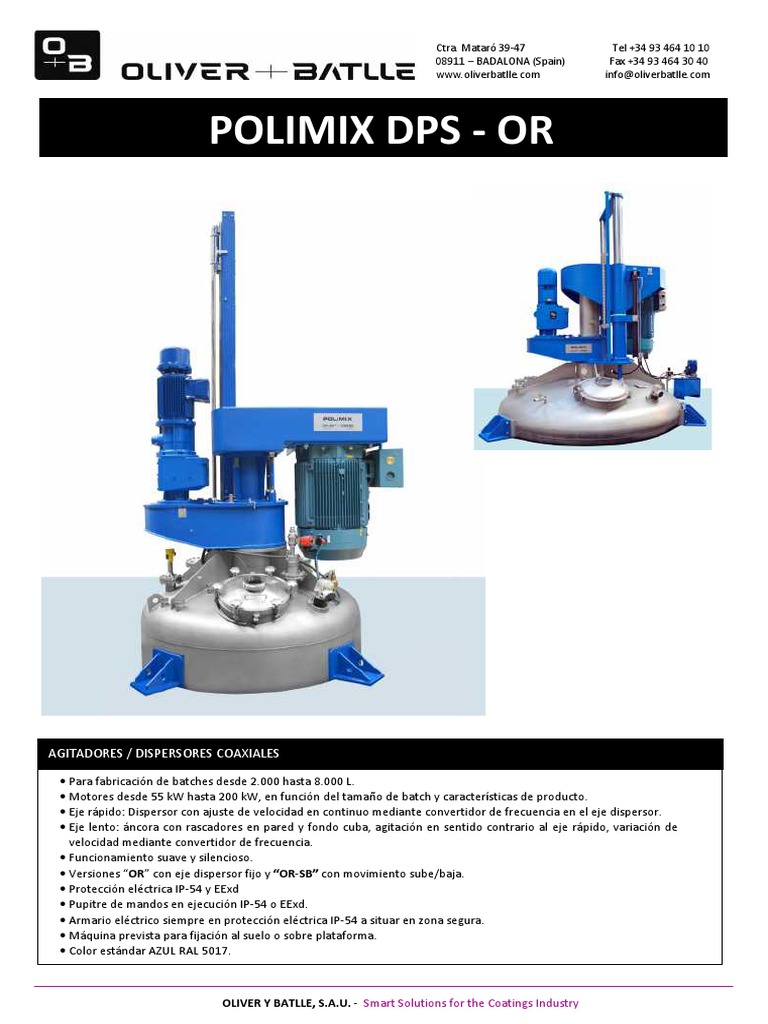 Polimix DPS - Soluciones de Agitación | PDF | Cantidad | Cantidades fisicas