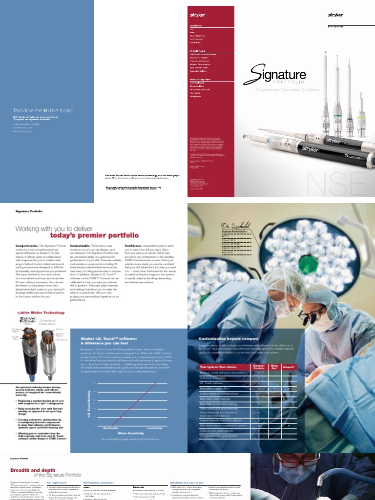 Signature Portfolio With Pidrive Brochure | PDF | Drill | Electric Motor