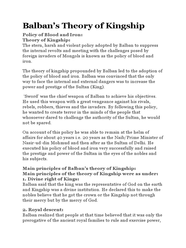 Kingship Theory | PDF | Nobility | Monarchy