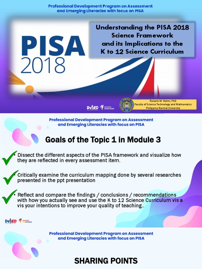 PISA and TIMSS Framework | PDF | Curriculum | Science