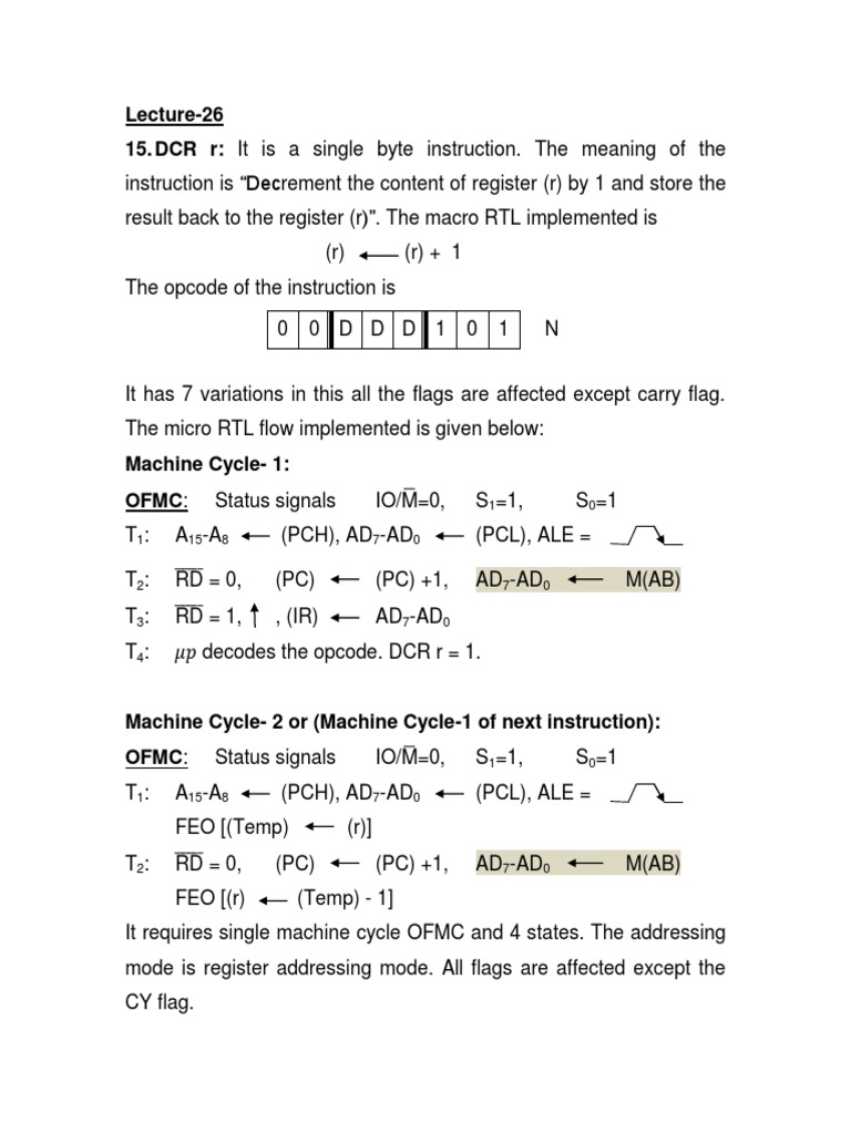 Lecture 26 | PDF | Binary Coded Decimal | Computer Hardware