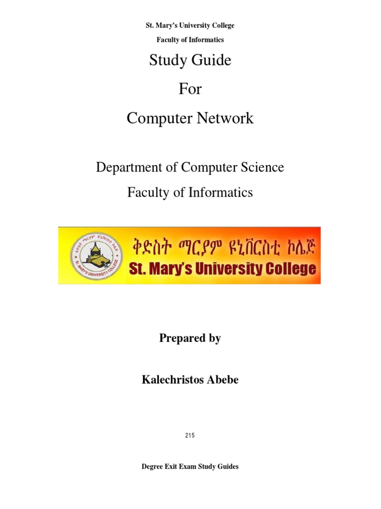 Network Study Guide | PDF | Internet Protocol Suite | Network Topology