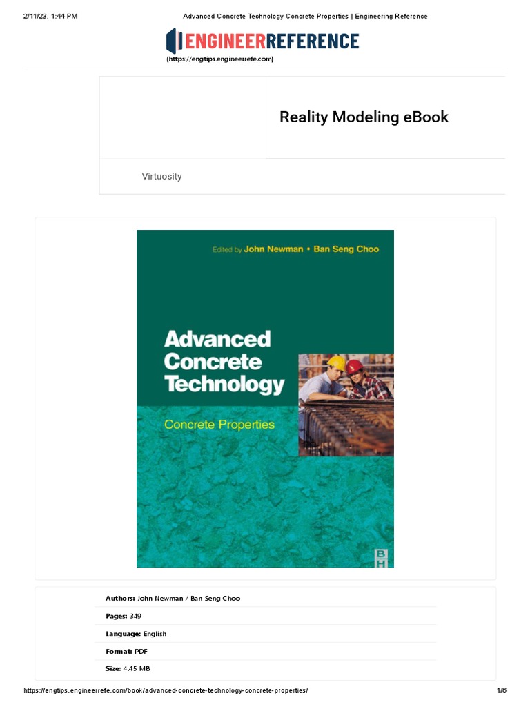 Advanced Concrete Technology Concrete Properties - Engineering Reference | PDF | Concrete | Rheology