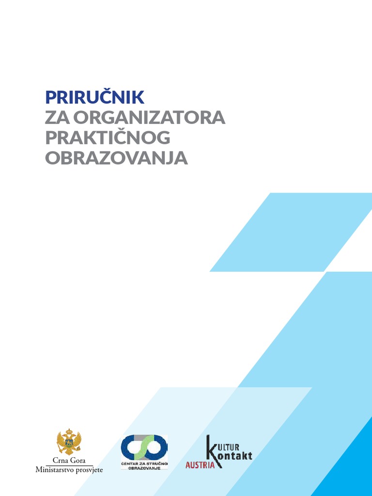 Prirucnik Za Organizatora Prakticng Obrazovanja MNE | PDF