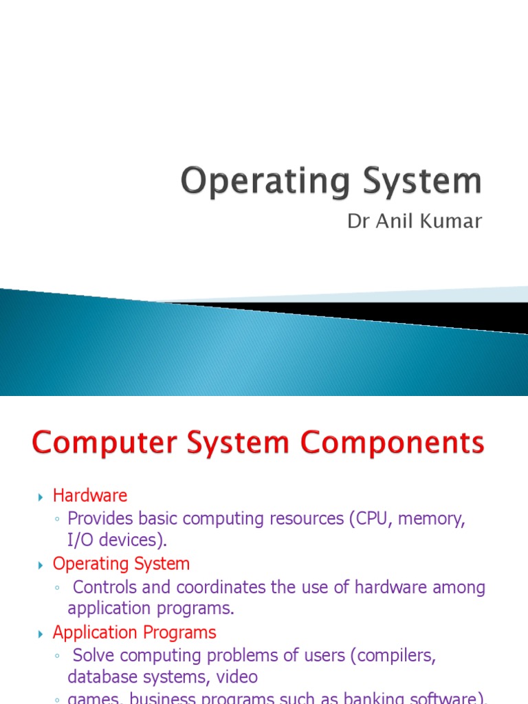 1 OS Lecture | PDF | Process (Computing) | Input/Output